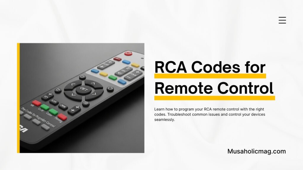 RCA Codes for Remote Control - Programming & Troubleshooting